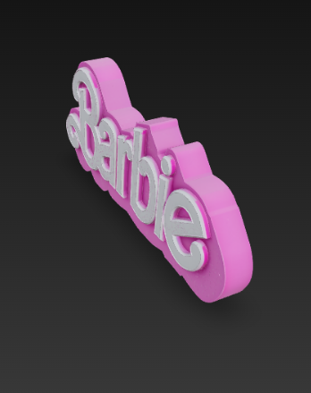 🚩 Barbie, logo, name, icon, decor・Free STL File for 3D printing・Cults