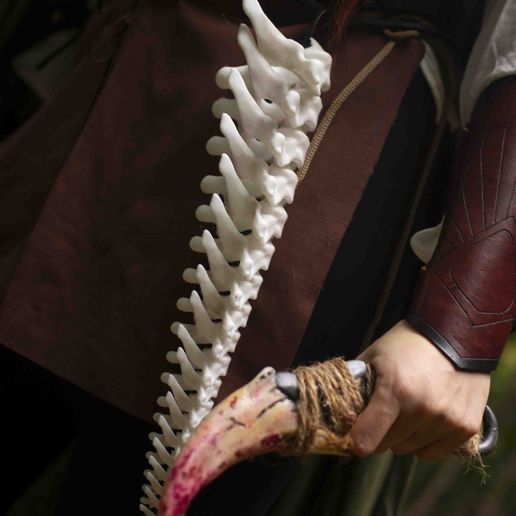 🦴 Articulated Bone Tail・ STL File for 3D printing・Cults