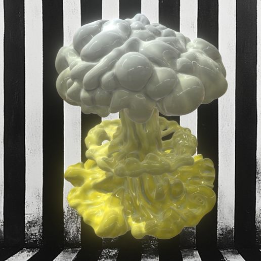 💥 nuclear explosion diorama tabletop・ STL File for 3D printing・Cults