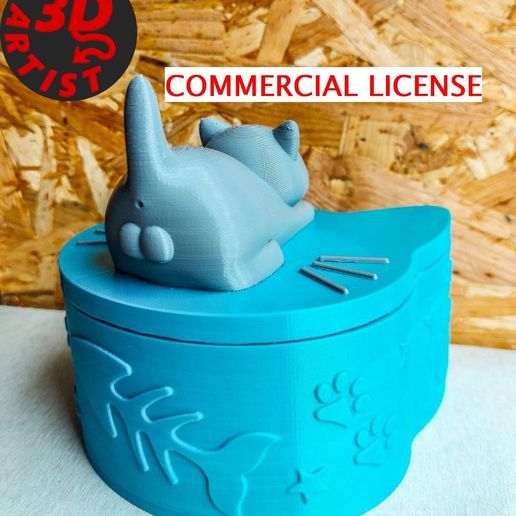 3D file Valentine's Box Male Cat with balls (+GCode) (COMMERCIAL ...