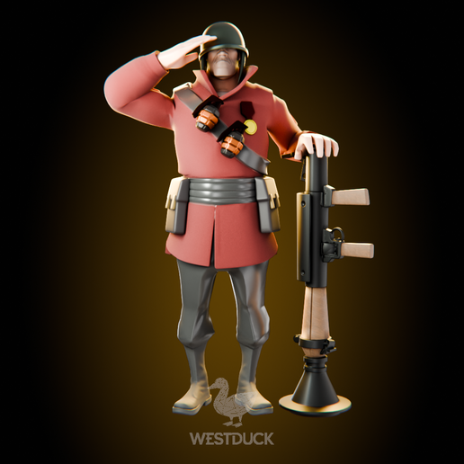 STL file Team Fortress 2 - Soldier 🫡 ・Model to download and 3D print・Cults