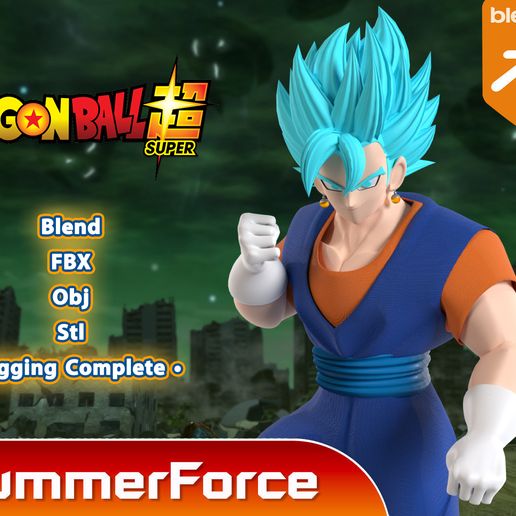 STL file Vegito - Dragonball Super 💍 (OBJ)・3D printing template to ...