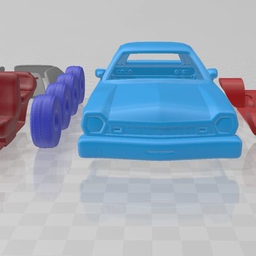 🚙 Ford Pinto Hatchback 1976 – STL Car Model with Separate Parts・ 3D ...