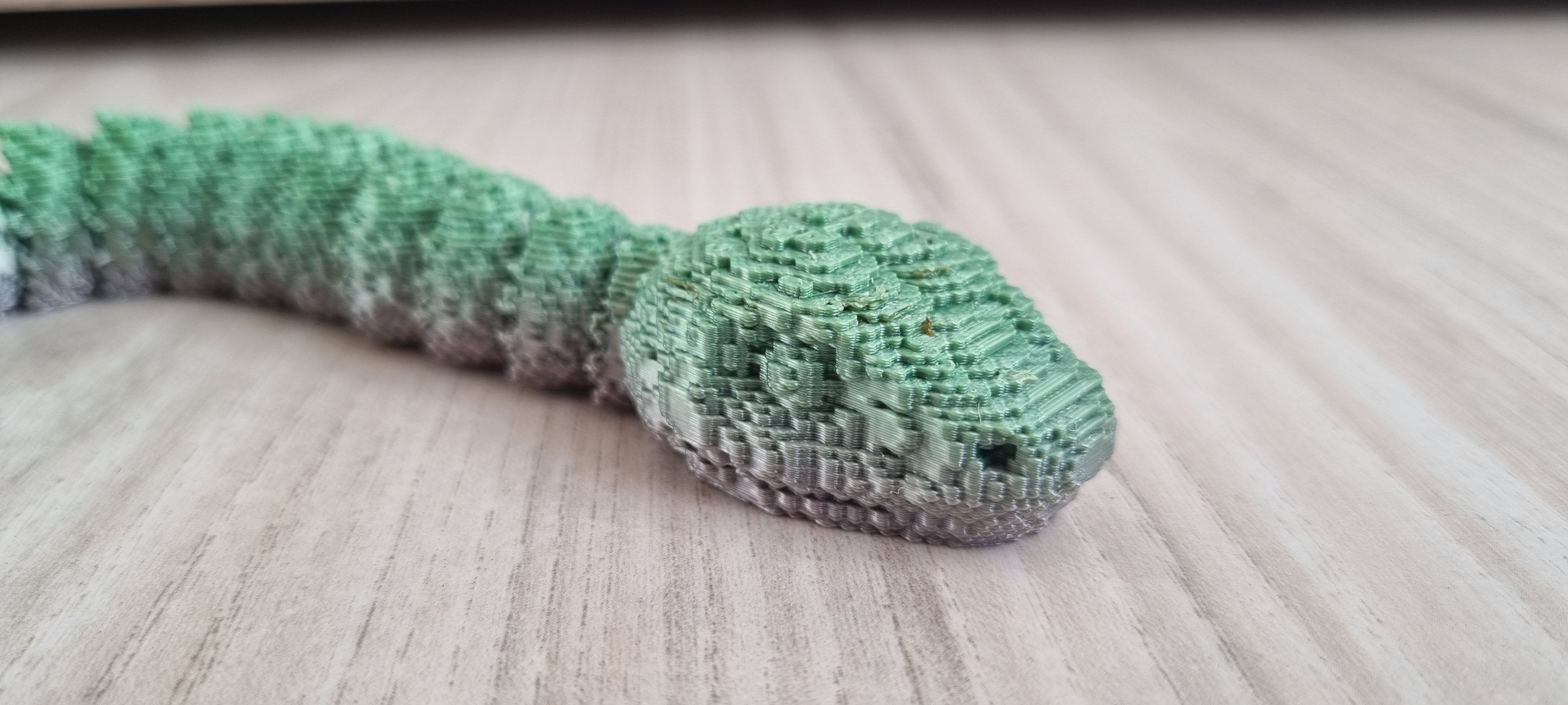 Download STL file Articulated pixel snake • 3D printing design ・ Cults