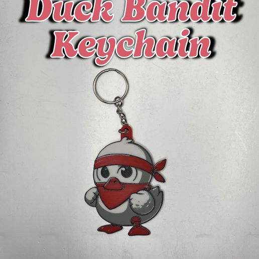 🦆 Duck Bandit Keychain・ STL File for 3D printing・Cults