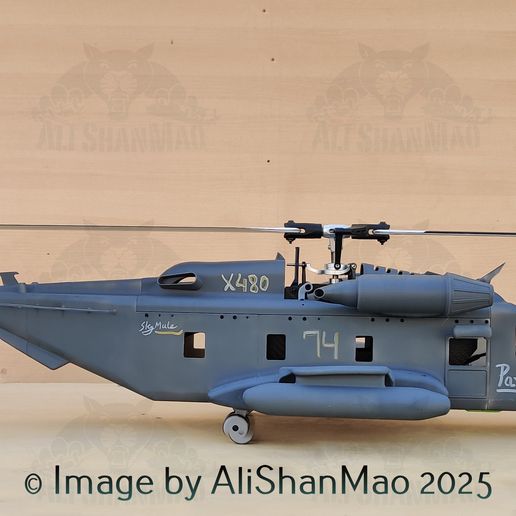 🚁 Sky Mule X480 CH53 Sea Stallion Inspired RC Helicopter Fuselage・ 3D ...