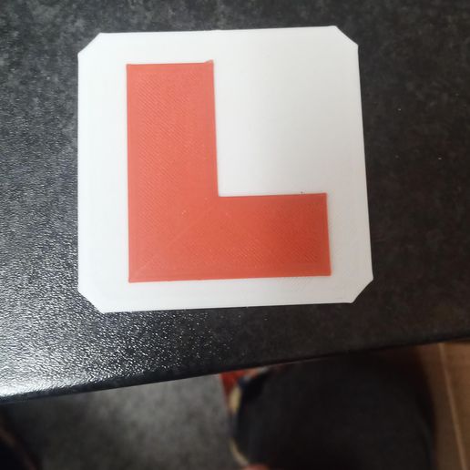 Free STL file British Learner L plate 🏍️ ・3D printing template to ...