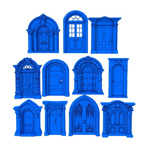 🚪 ancient door / door / door stl / door printer / rock door / gothic ...
