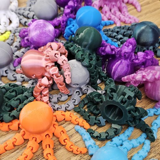 🐙 Cute Mini Octopus・3D Print・Cults