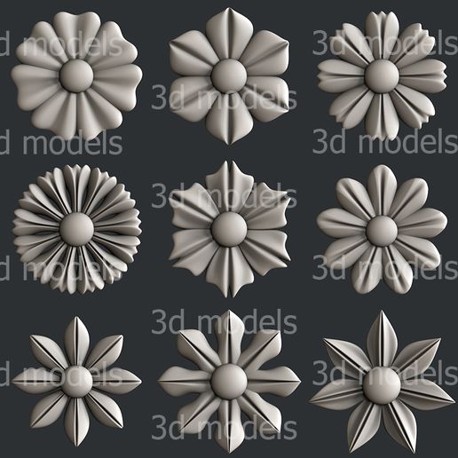STL file Flowers 💐 ・3D printing design to download・Cults