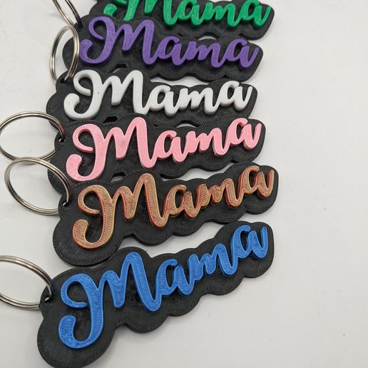 3MF file Mama keychain 🗝️ ・3D print design to download・Cults