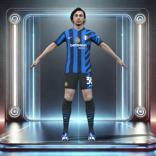 3D file 3D Rigged Matteo Darmian Inter Milan 2025 🏈 ・Model to download ...