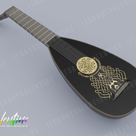 🎸 Jaskier's Lute - The Witcher・ 3D File for ・Cults