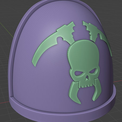 🛰 Death Spectres Space Marine Shoulder Pad・Free STL File for 3D ...