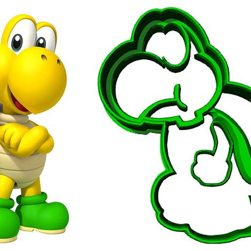 🍪 Cookie cutter Koopa Super Mario Patisserie Cookie Cutter・ STL File ...