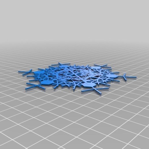 ️ Blizzard of Unique Snowflakes・Free 3D File for ・Cults