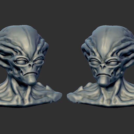 👽 Alien Bust 2 - High-Quality 3D Printable STL Model 3D print・ 3D File ...