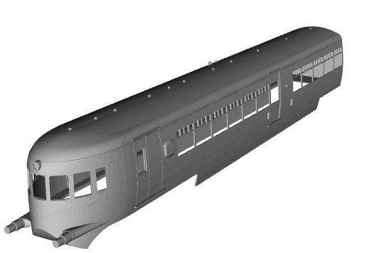 🚗 LMS Three Car Articulated Railcar Driver coach(original) 1/76 scale ...