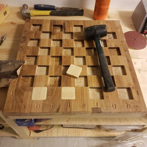 ♟️ DIY Chessboard made with CNC・Free SVG File for 3D printing and CNC ...