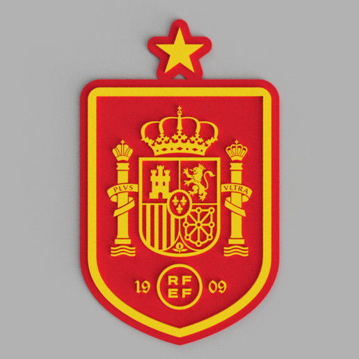 Free STL file Spanish National Soccer Team Spain Logo Escudo Club ...