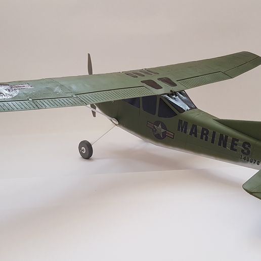 🐦 Cessna OE2 Bird Dog - 3D Printed RC Model・ 3D File for 3D printing・Cults