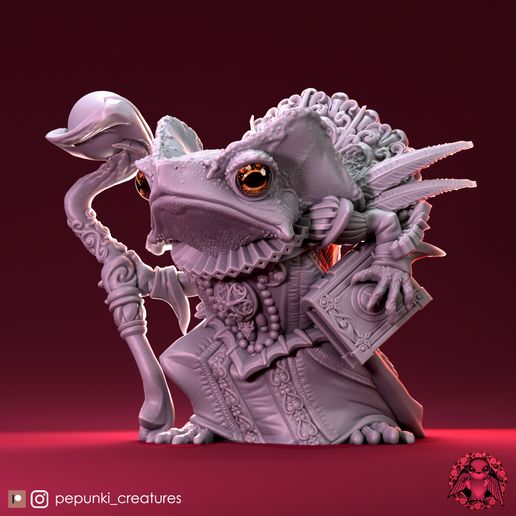 STL file Toad Headmistress of witch school DND MINI 🧙‍♀️ ・3D printer ...
