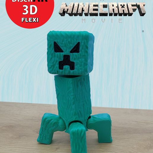 🎬 Minecraft movie Creeper・ STL File for 3D printing・Cults