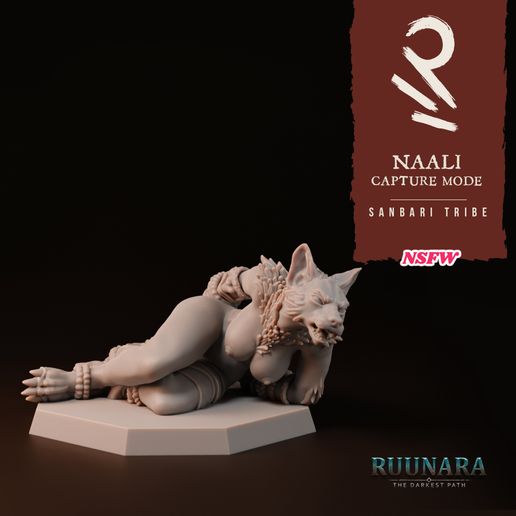 🐺 NSFW / NAALI, STEEL CLAWS - CAPTURE MODE・ STL File for 3D printing・Cults