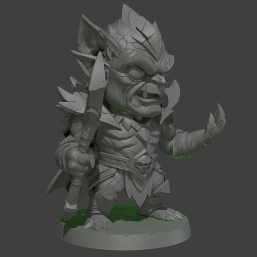 🧙 Orc Dark Mage Warrior STL - Fantasy Miniature, Chibi Style, No ...