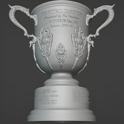 🏆🔥 Raise the Glory! Official 3D Replica of the Carabao Cup ⚽🎯・ STL File ...