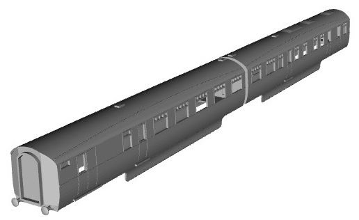 🚂 LNER Coronation coaches D228 Twin Restaurant Third Brake original 1/ ...