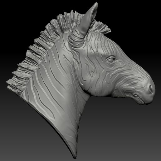 🦓 3d print model of Zebra head.・ STL File for ・Cults