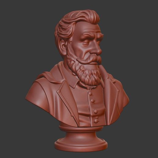 👤 Gutenberg Head Bust 3D STL Printable - 3D Model STL 3D print model ...