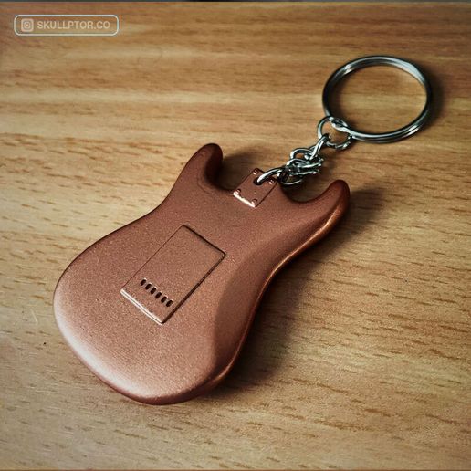 🗝️ Fender Stratocaster Keychain・ STL File for ・Cults