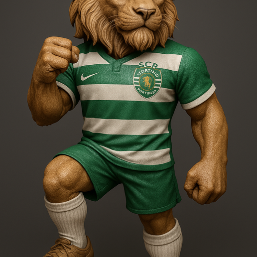 🦁 Sporting Mascot Lion・ STL File for 3D printing・Cults