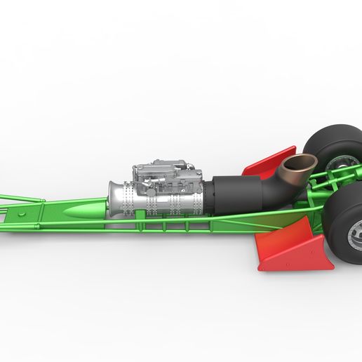🏎️ Diecast Front engine jet dragster Scale 1:25・ 3D File for ・Cults