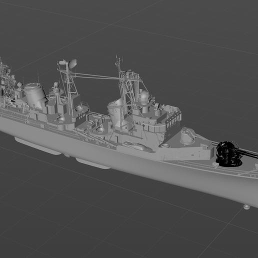 🚢 Digital model of China's "Guangzhou" destroyer・ OBJ File for 3D ...