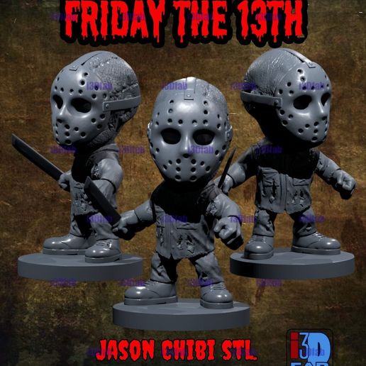 🎃 Chibi Horror Slashers Bundle – STL Files (Myers, Jason, Freddy)・ 3D ...