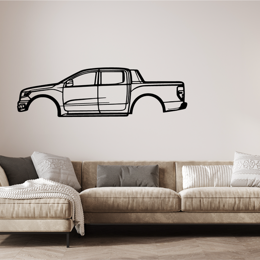 STL file Ford F150 Raptor 2D Art/ Silhouette 🚙 ・3D printing idea to ...