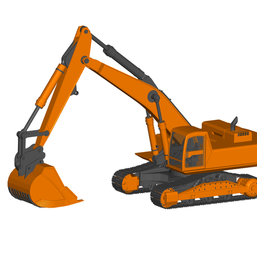 🚜 excavator・ OBJ File for 3D printing・Cults