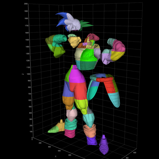 🦸 Life-Size Bardock with Scouter 3D Model – 1880mm・ STL File for 3D ...