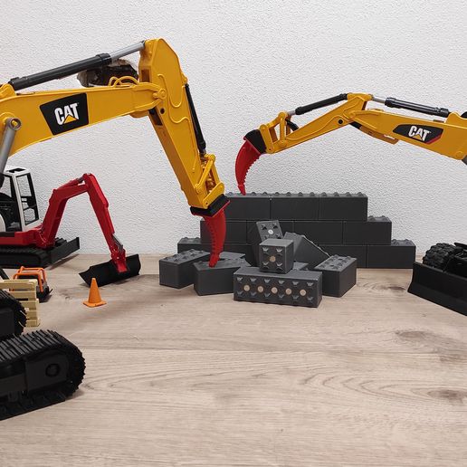 🚜 Ripper for Excavator - scale 1:16・ STL File for 3D printing・Cults
