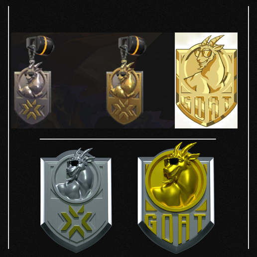 GOAT GUNBUDDY VALORANT CHAMPIONS🏆GOAT SPRAY VALORANT・ STL File for 3D ...