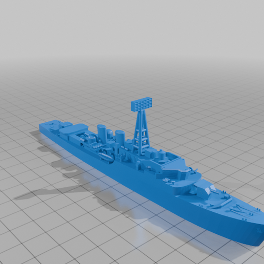 🎲 Royal Navy Type 81 (Tribal) frigate (1/700 or 1/600 scale)・Free 3D ...