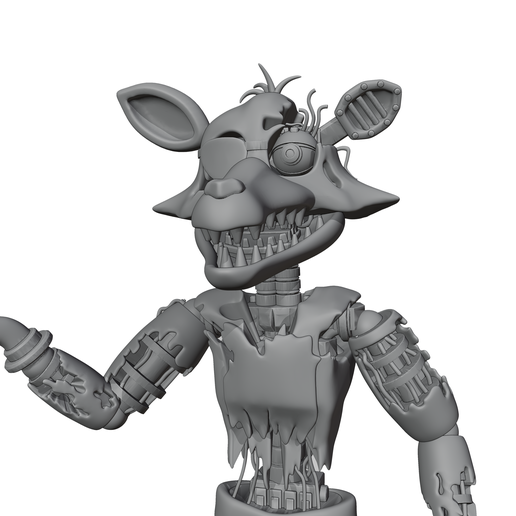 🤖 Withered Foxy・ STL File for 3D printing・Cults