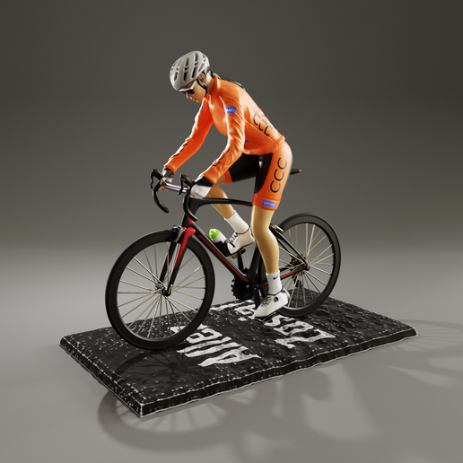 Fichier STL gratuit Femme cycliste 🗿 ・Objet imprimable en 3D à ...