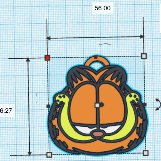🗝️ Garfield llavero・Archivo STL para Impresión 3D・Cults