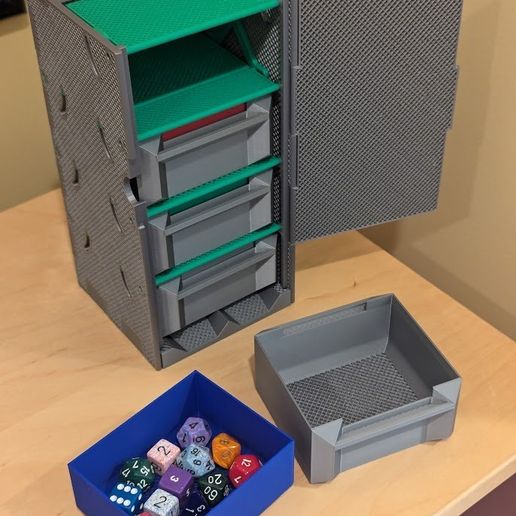 ♟ Convertible Storage/Dice Tower with Component Drawers・ STL File for ...