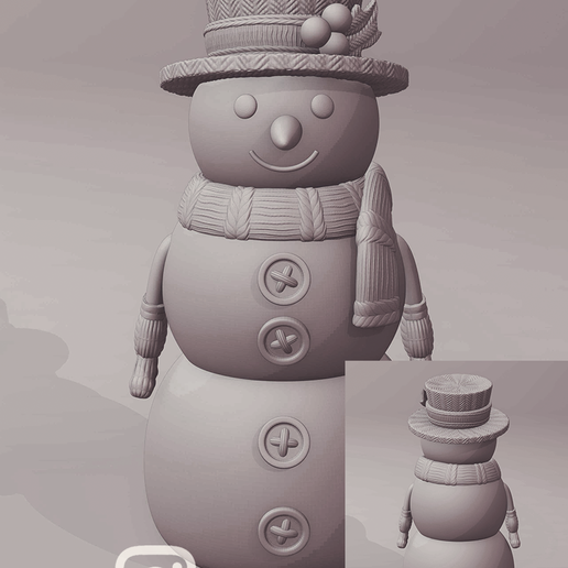 🆓 Free Snowman STL File・Free STL File for 3D printing・Cults