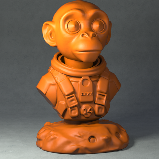🚀 Astronaut Monkey Bust – Explore the Cosmos with Style! 🐵🪐・Бесплатный ...